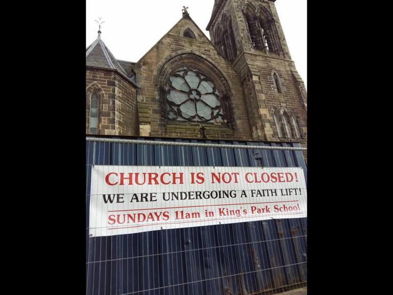 Church's 'faith-lift' pun goes viral