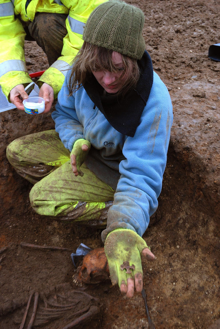 Rare Anglo-Saxon cross found in early Christian grave to go on display