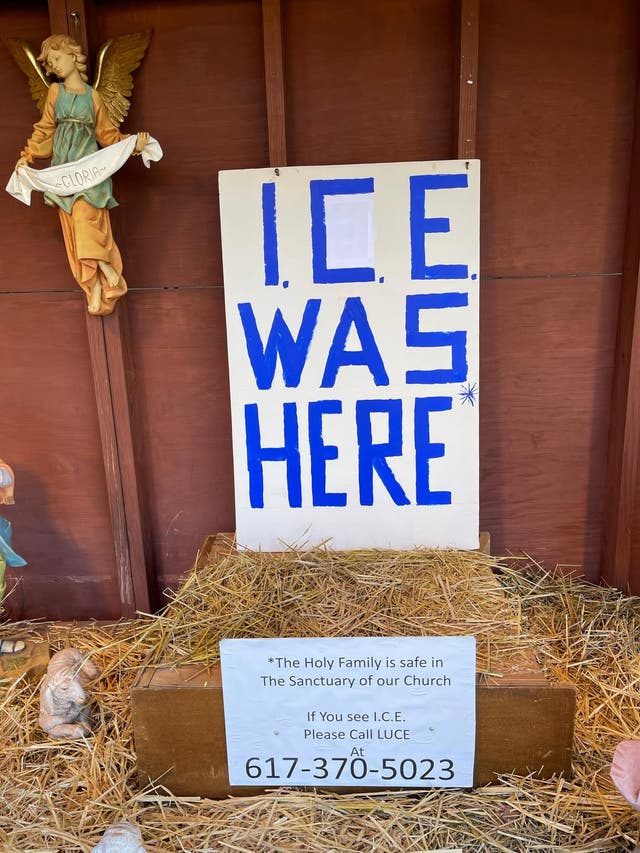 Away from the manger: Church sparks controversy with ICE nativity scene