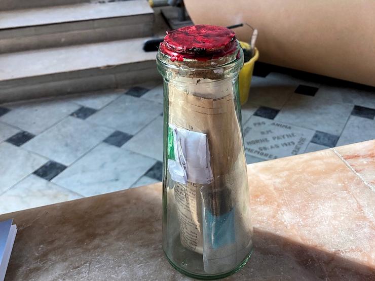 100 year old church time capsule reburied along with new items