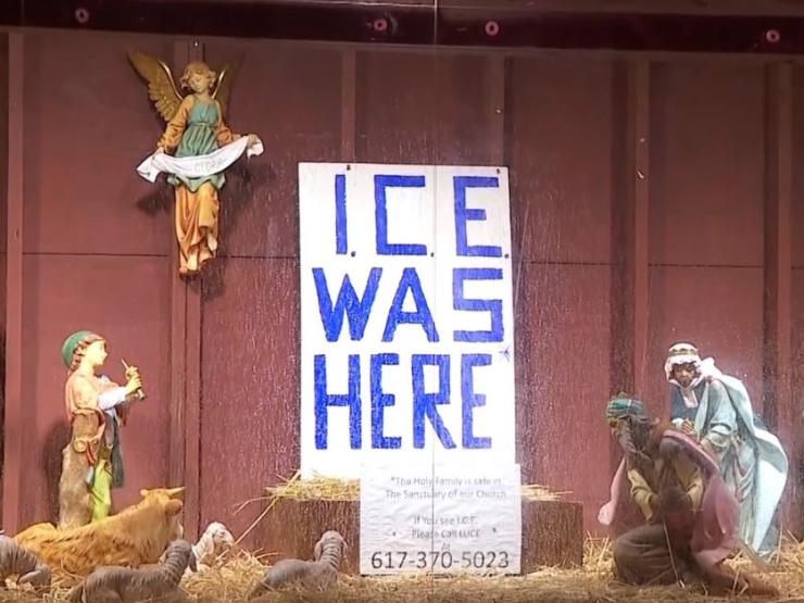 Away from the manger: Church sparks controversy with ICE nativity scene
