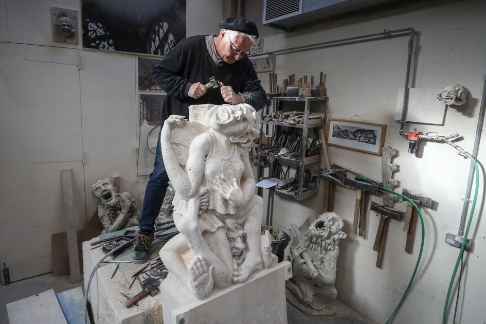 Cheese-roller gargoyle to grace Gloucester Cathedral