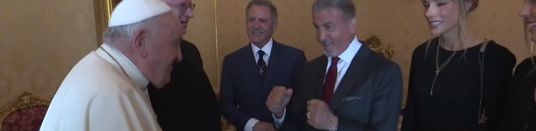'Ready to box?', Pope meets Sylvester Stallone at the Vatican