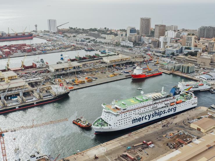 New Mercy Ship vessel welcomes patients on board as hospital launched