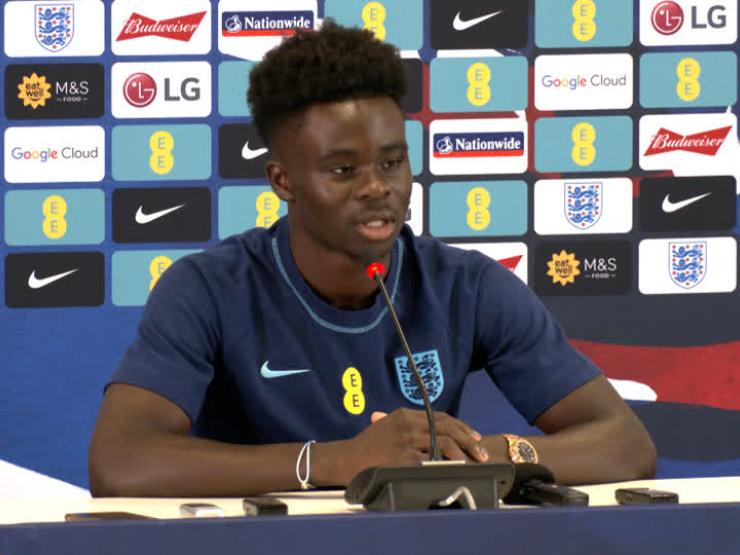 'God has my back' on the pitch says England star striker Bukayo Saka