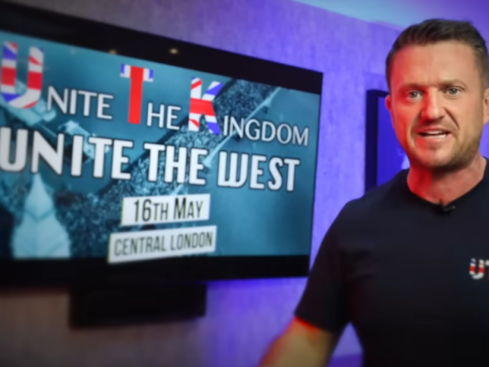 Tommy Robinson announces rally to unite UK 'under God'