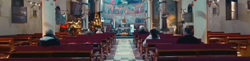 Video appears to show Israeli airstrike rocking Gaza church service