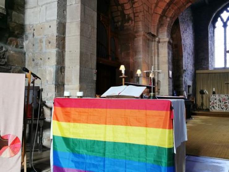Church court to rule on whether Pride flag can stay on altar