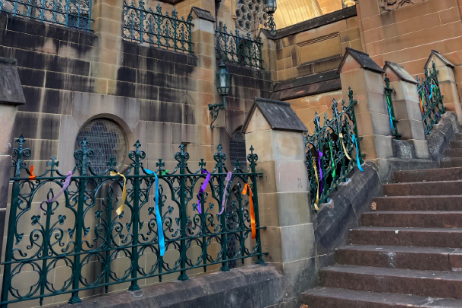 Ribbons representing abuse victims removed from cathedral hosting ...