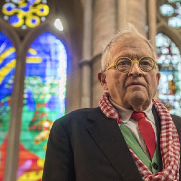 Westminster Abbey unveils David Hockney's glass window tribute to Queen