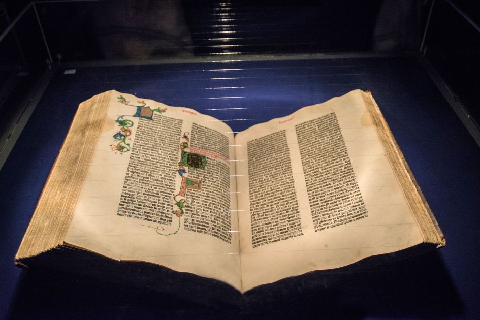 World's largest Bible page on display at Mainz Cathedral