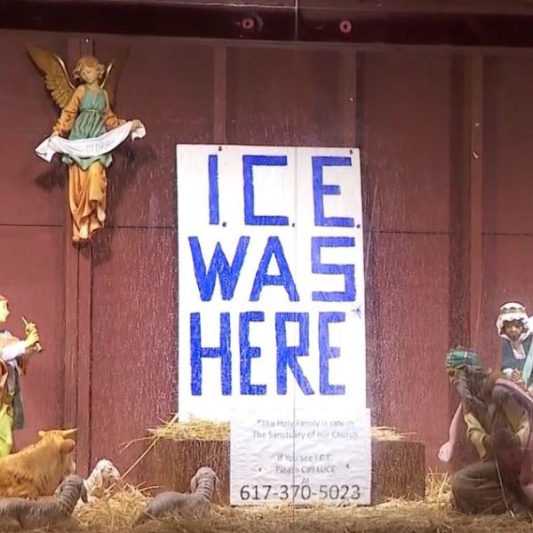 Away from the manger: Church sparks controversy with ICE nativity scene