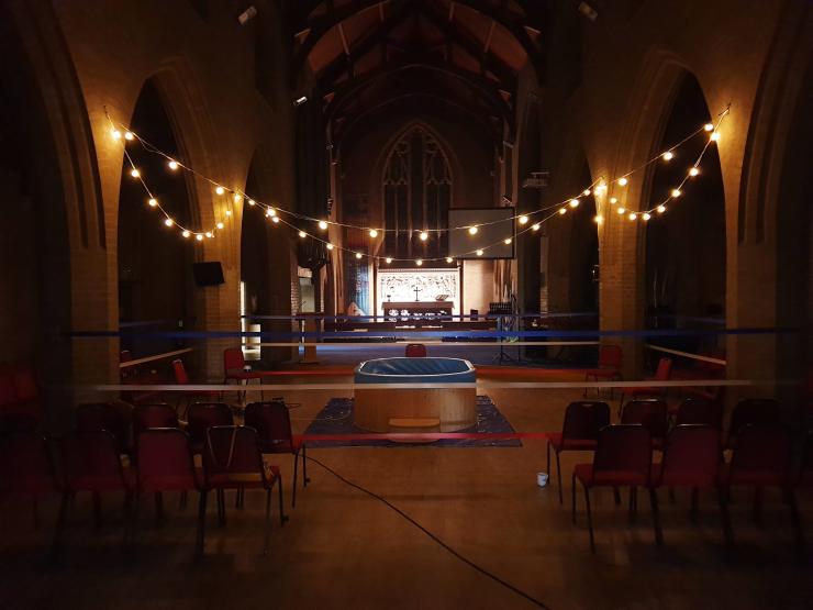 Church converted to boxing ring as five fighters get baptised