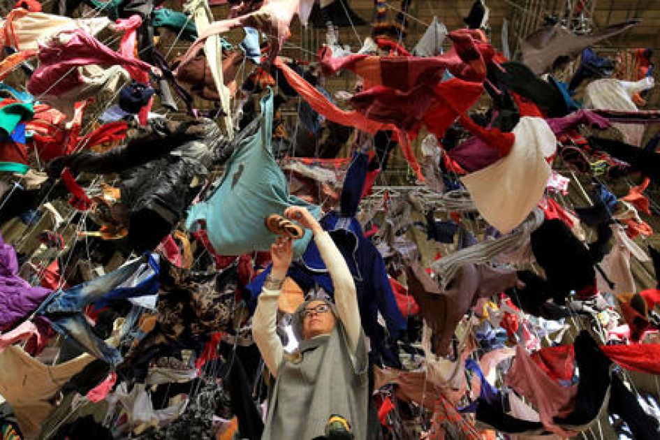 Plight of refugees explored through their clothing in cathedral artwork