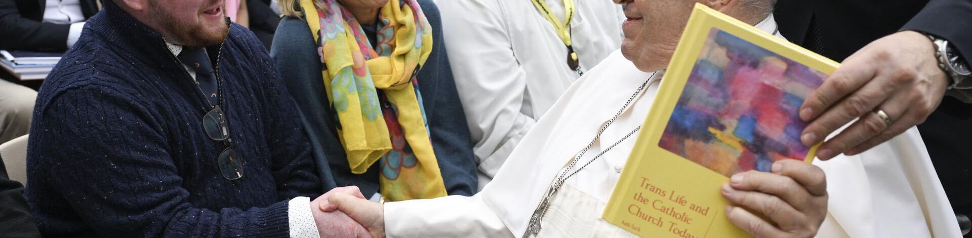 Pope meets transgender teacher with priesthood aspirations