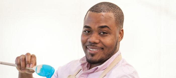 Christian Bake Off contestant Selasi leaves the tent after pastry disaster