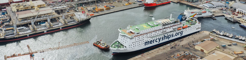 New Mercy Ship vessel welcomes patients on board as hospital launched
