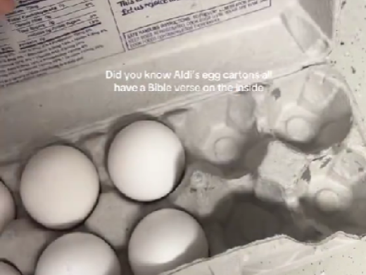 Aldi eggs sold with Bible verse emblazoned on box