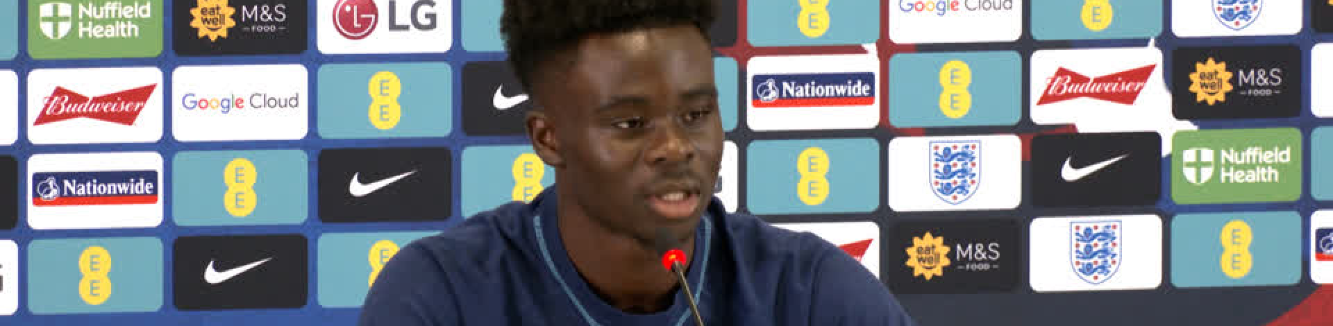 'God has my back' on the pitch says England star striker Bukayo Saka